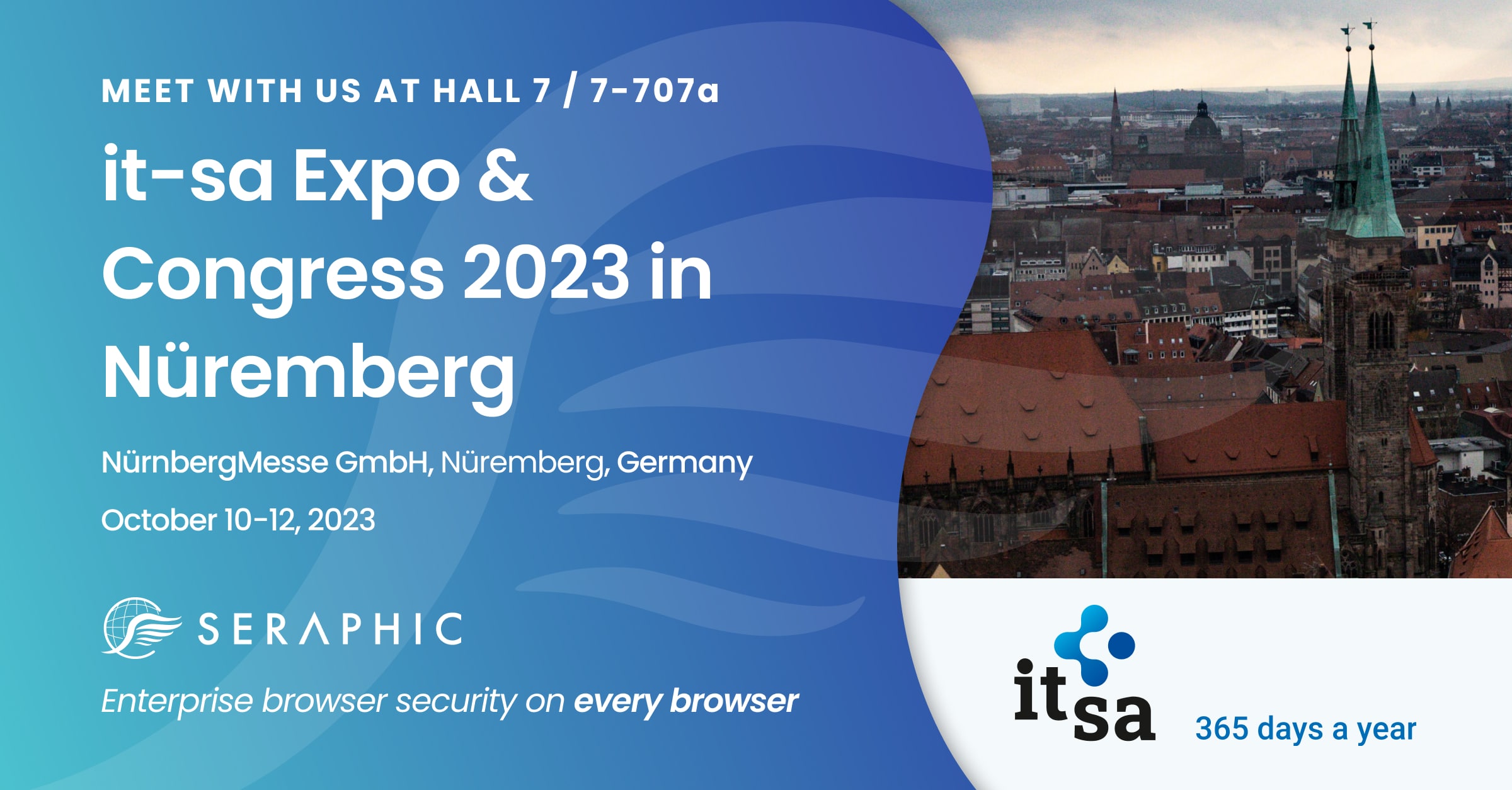 Meet Seraphic Security at it-sa Expo & Congress 2023 Meet Seraphic Security at it-sa Expo & Congress 2023